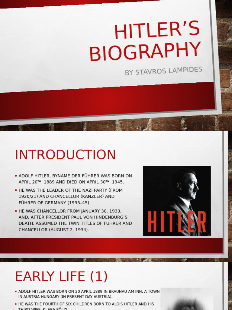 Hitler's Biography | PDF