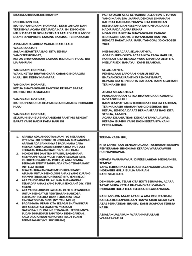 Kunjungan Kerja Ketua Bhayangkari Indragiri Hulu | PDF | Kesehatan Holistik | Gaya Hidup