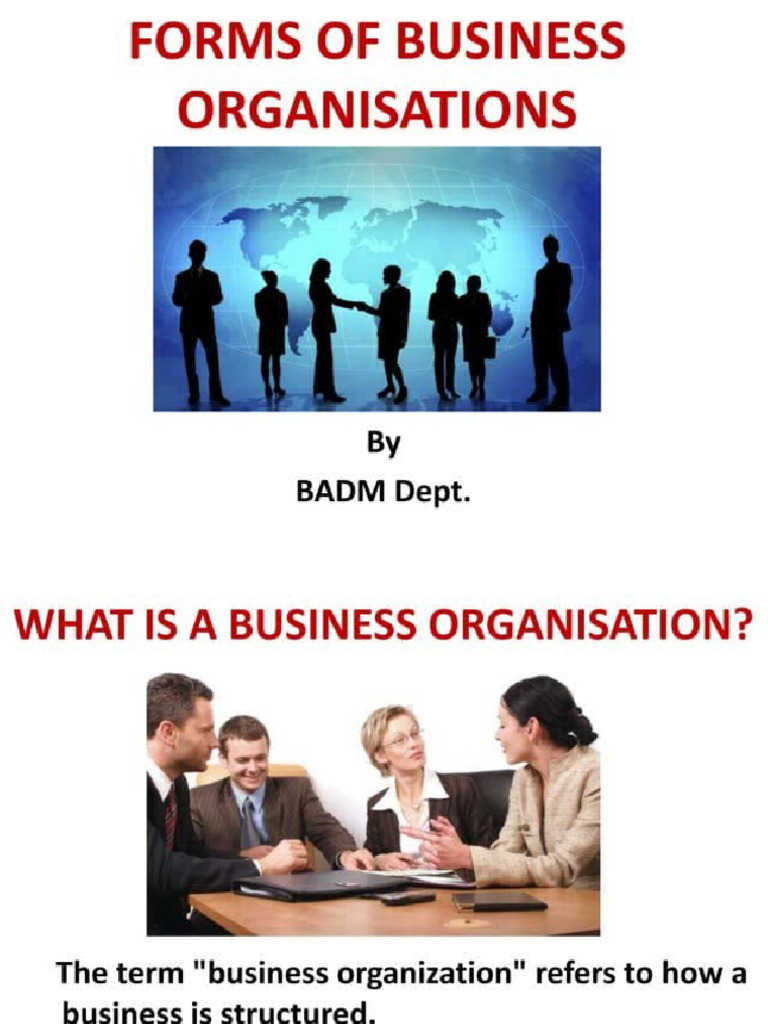 Forms of Business Orgnization | PDF