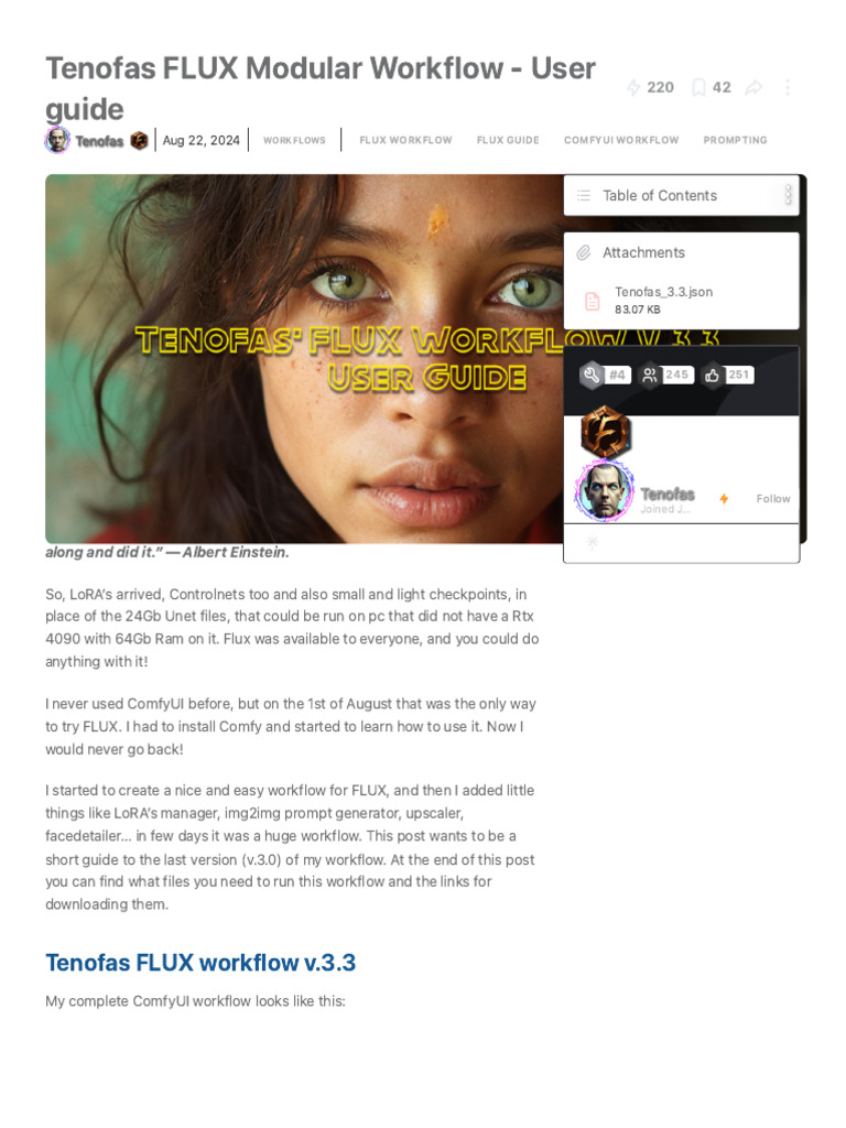 FLUX Workflow Guide for AI Artists | PDF | Computing