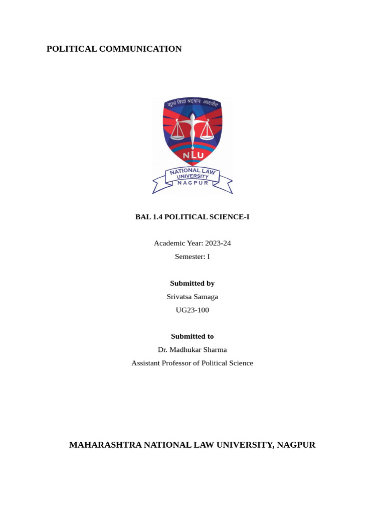 Political Science Project Draft | PDF | Framing (Social Sciences ...