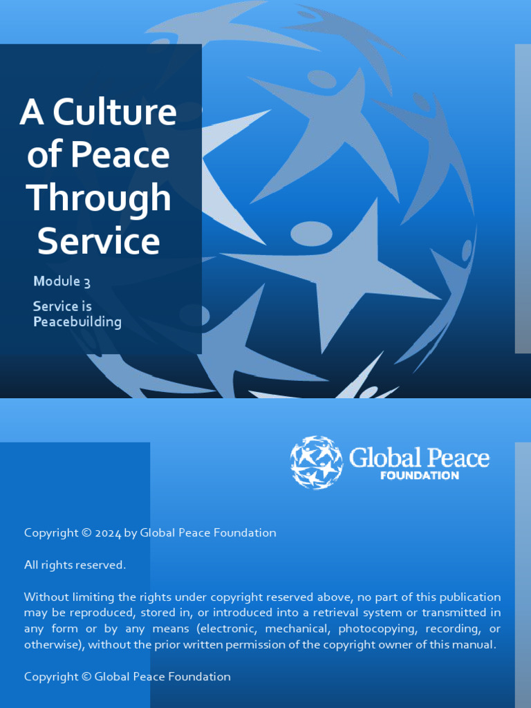 3 A Culture of Peace Through Service | PDF | Peacebuilding