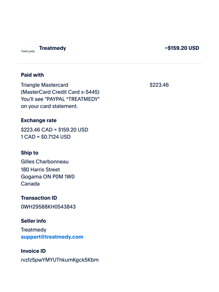 PayPal - Transaction Details | PDF
