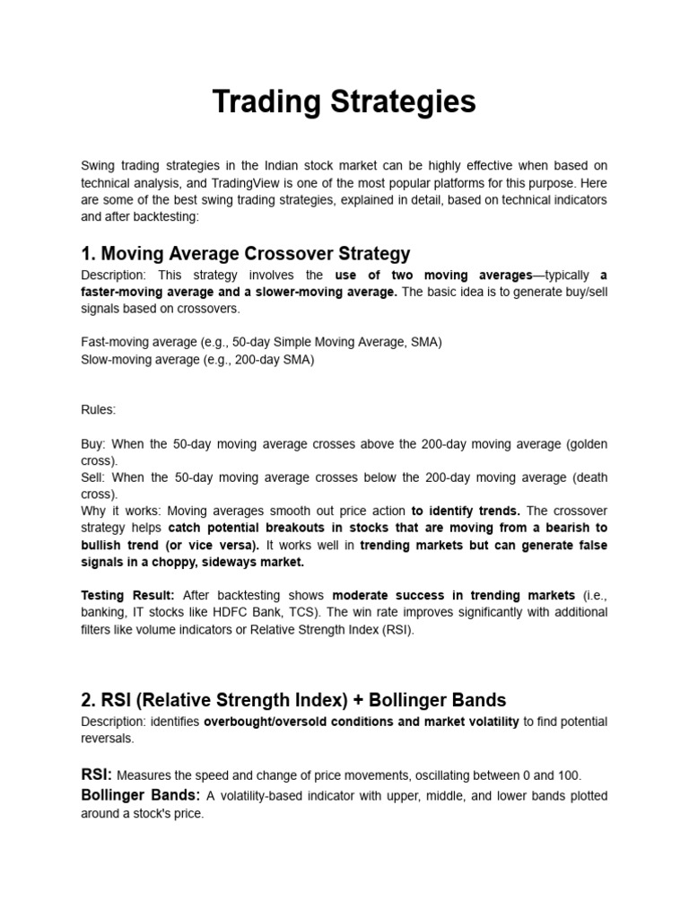 Effective Swing Trading Strategies PDF | PDF | Financial Markets ...