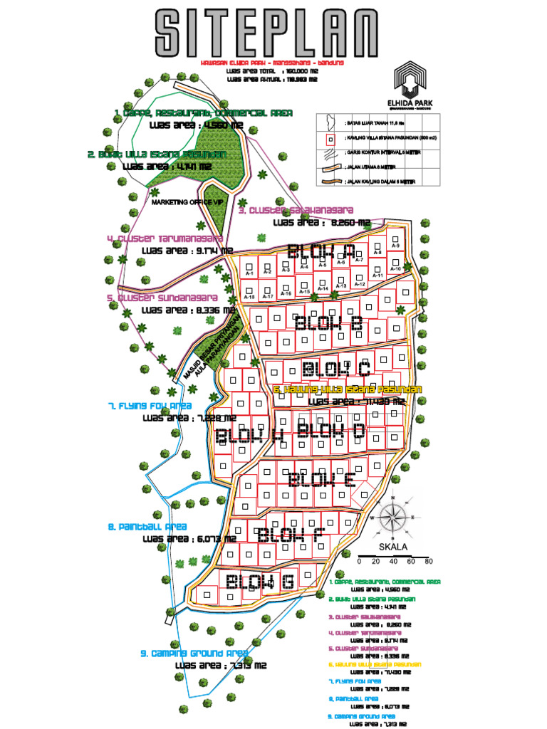 Siteplan Villa Istana Pasundan | PDF