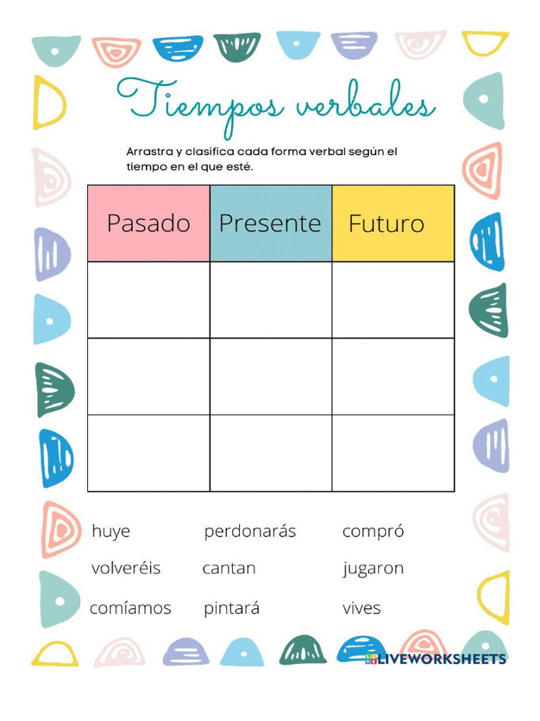 Ficha Tiempos Verbales 1 | PDF