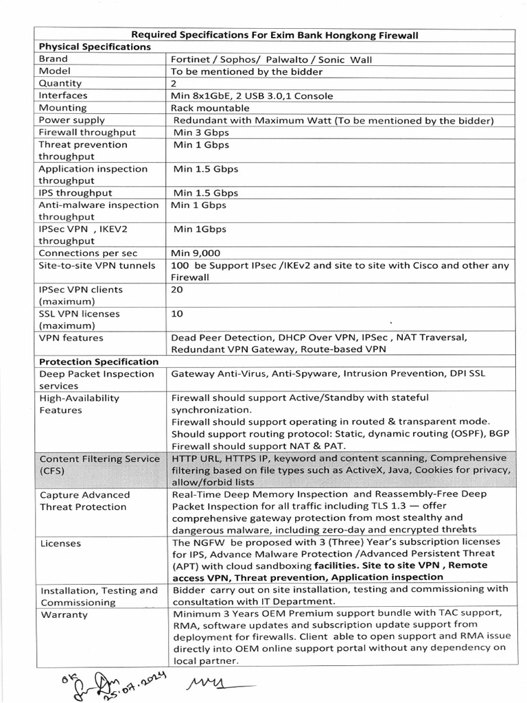 RFP Firewall | PDF | Firewall (Computing) | Transport Layer Security