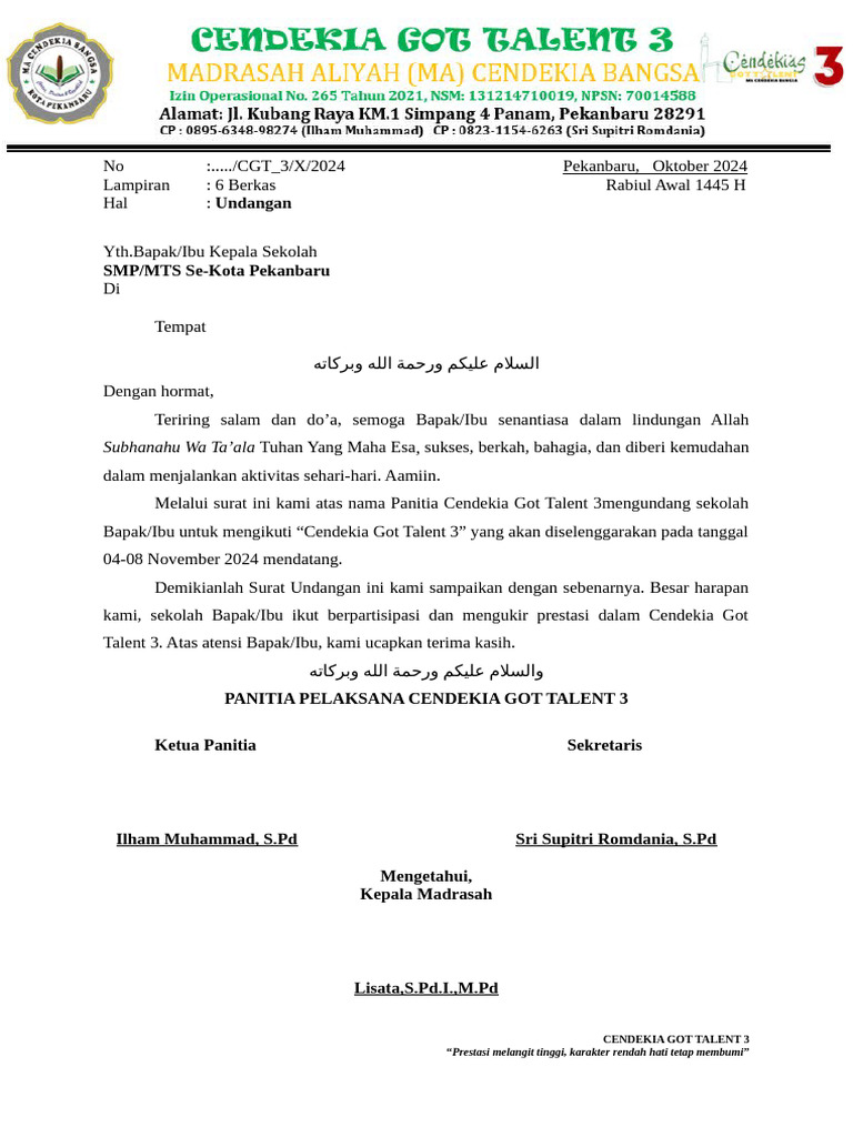 BERKAS 3 - SU Dan JUKNIS - CGT3 | PDF