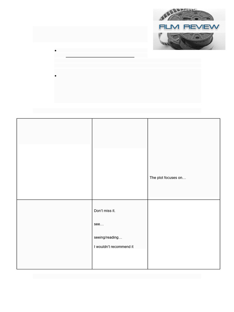 Writing A Review | PDF | Plot (Narrative)
