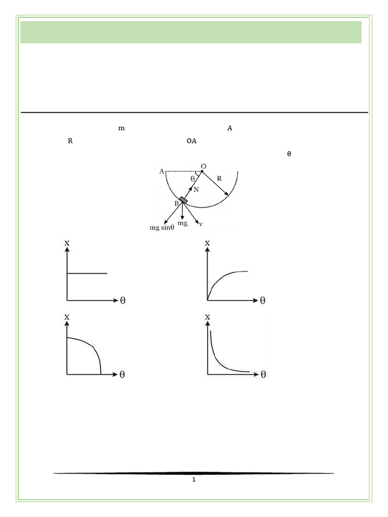 Circular Motion Physics Practice Sheet | PDF | Acceleration | Mechanical Engineering