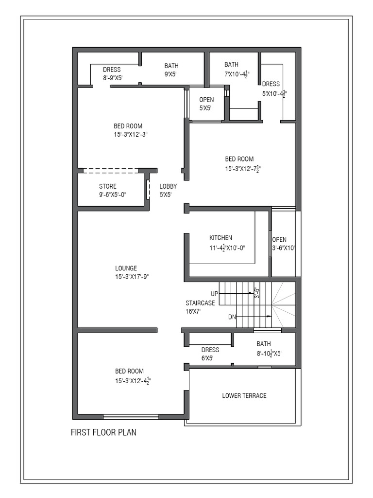 First Floor Plan (32x60) | PDF