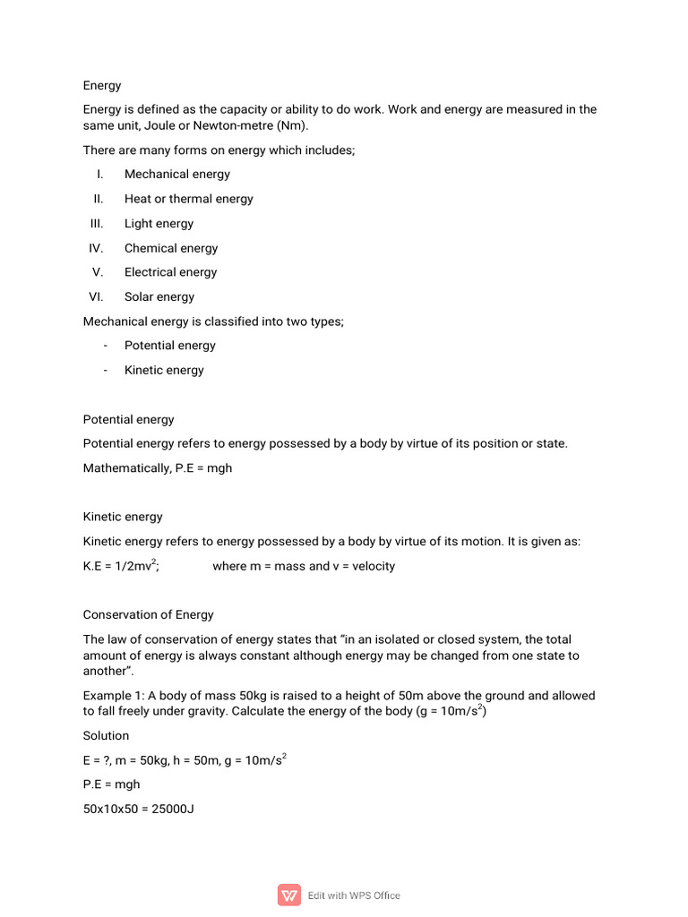 Physics Note 2 | PDF