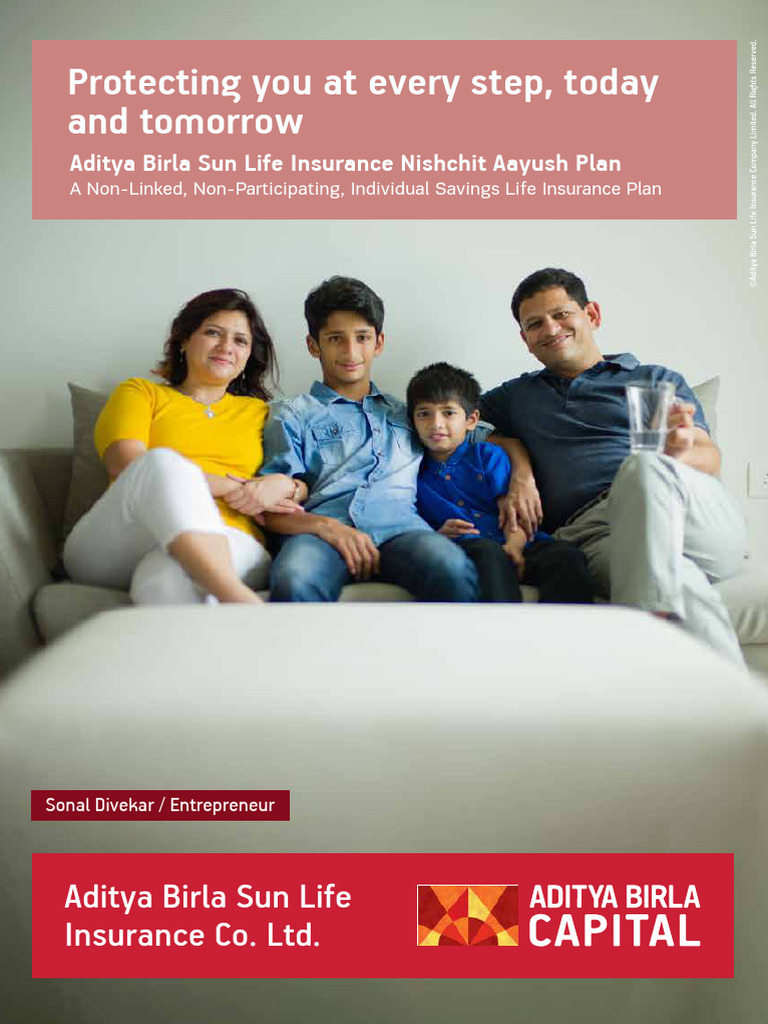 ABSLI Nishchit Aayush Plan V06 Leaflet | PDF | Insurance | Life Insurance