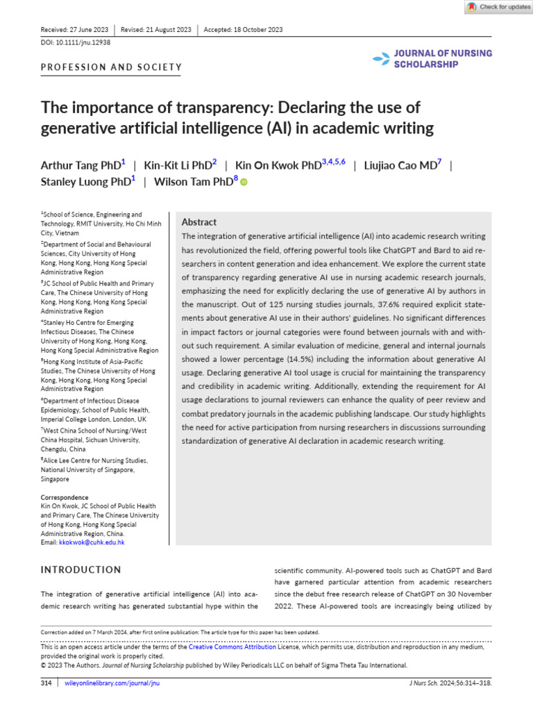 The Importance of Transparency | PDF | Artificial Intelligence | Intelligence (AI) & Semantics