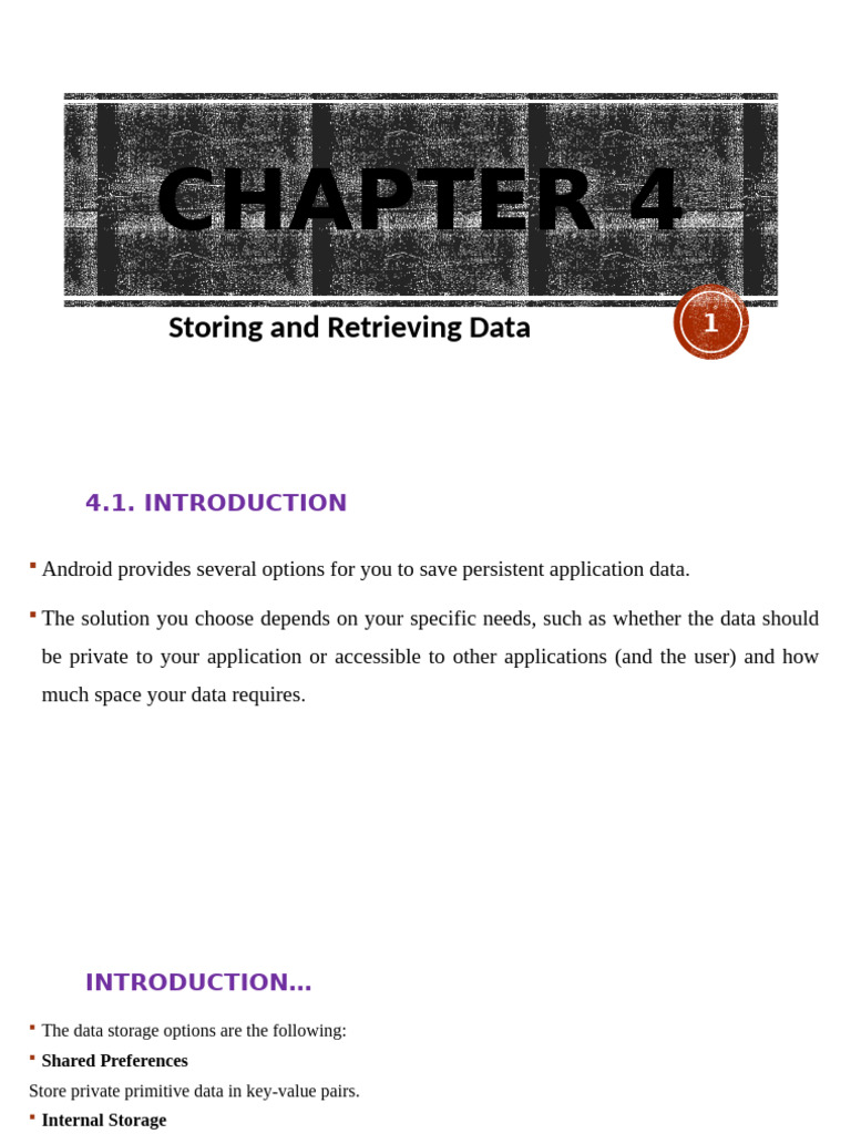 Chapter 4 Storing and Retrieving Data | PDF | Computer File | Computer Data Storage