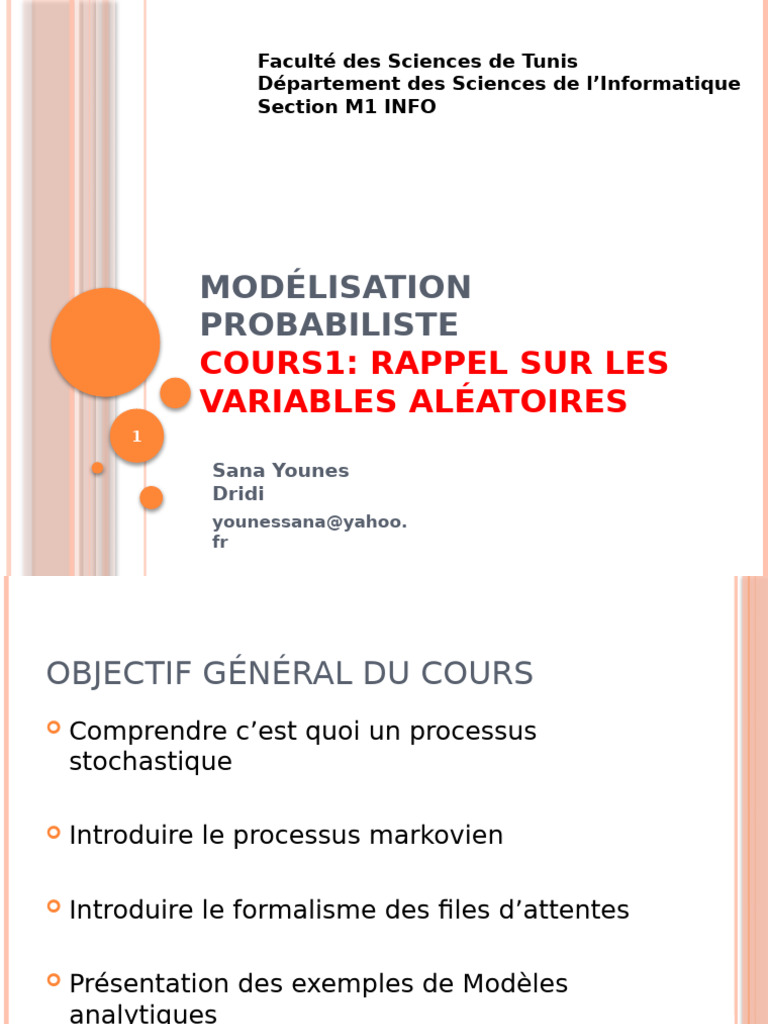 Cours PS1 | PDF | Variable aléatoire | Espérance mathématique
