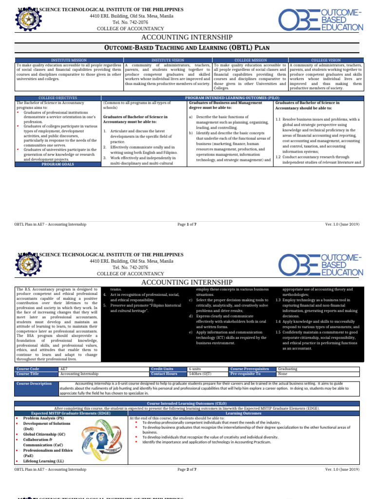 ACCOUNTING INTERNSHIP - Edited | PDF | Teachers