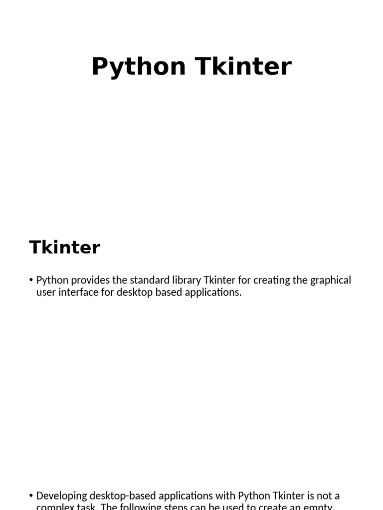 Tkinter | PDF | Window (Computing) | Menu (Computing)
