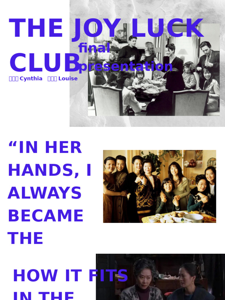 Mother-Daughter Bonds in The Joy Luck Club | PDF | General Fiction