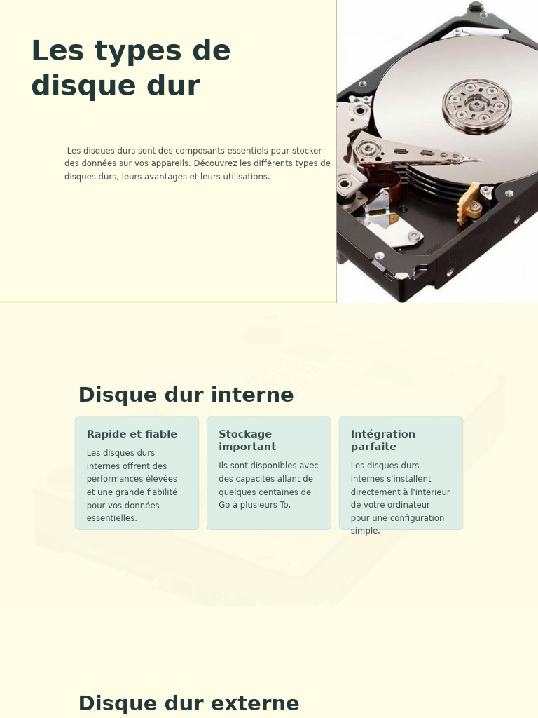 Les Types de Disque Dur | PDF | Disque dur | Solid-state Drive