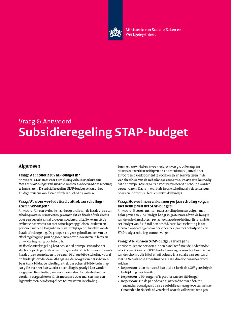 Stap Budget | PDF