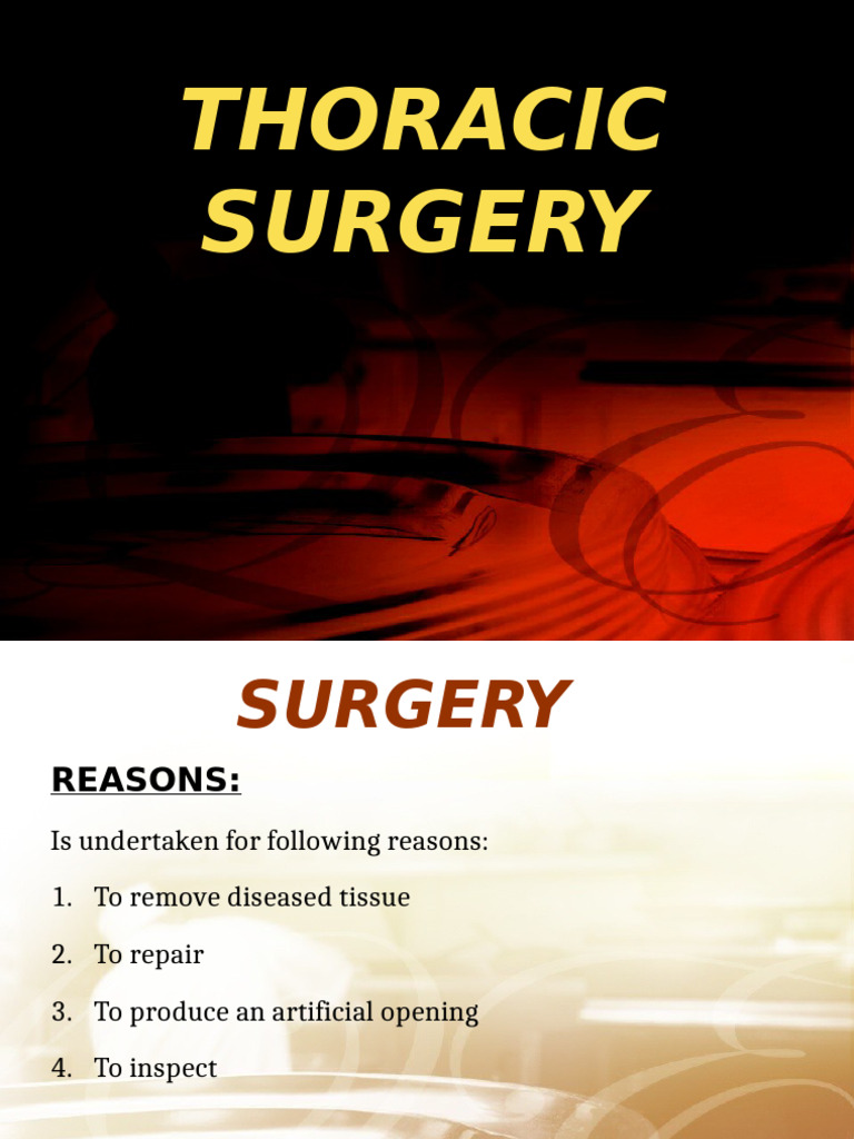 Thoracic Surgery | PDF | Lung | Thorax