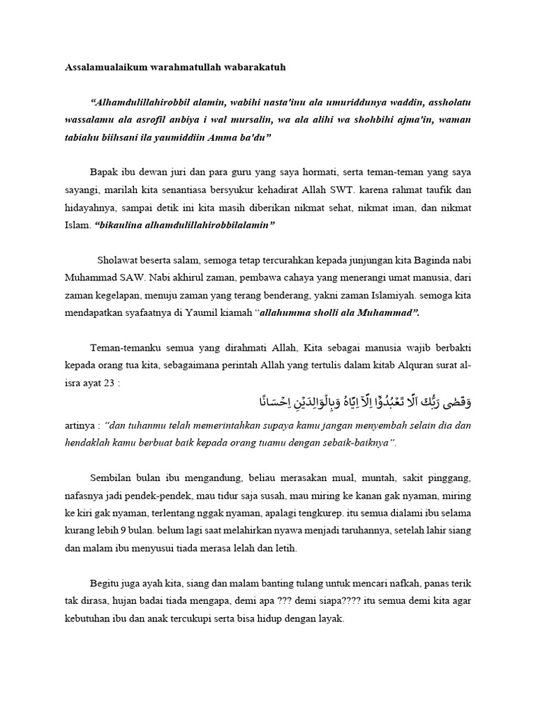 Pidato de Rafi | PDF