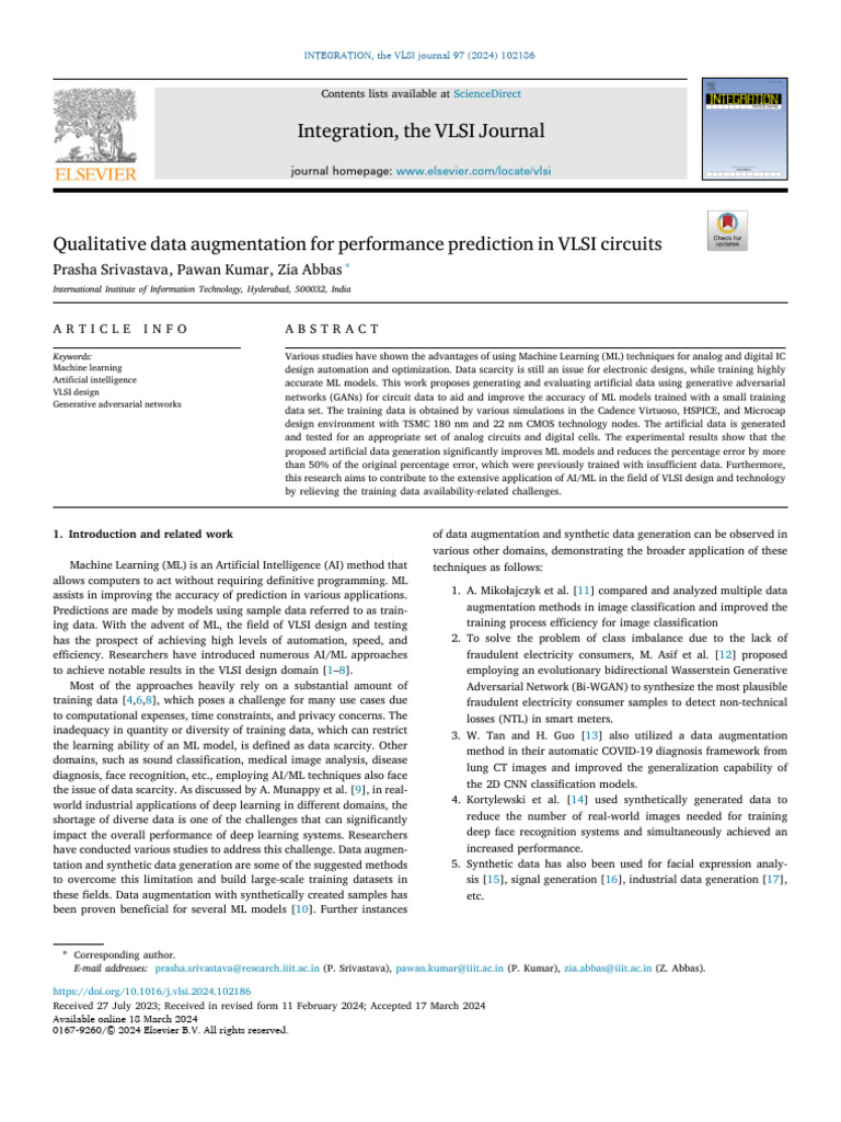 Data Augmentation For Performance Prediction in VLSI Circuits | PDF | Machine Learning | Logic Gate