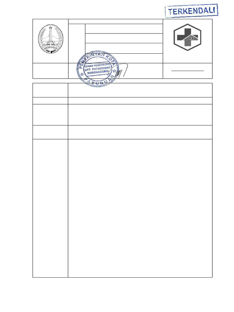 SOP Pendaftaran Pasien Puskesmas | PDF