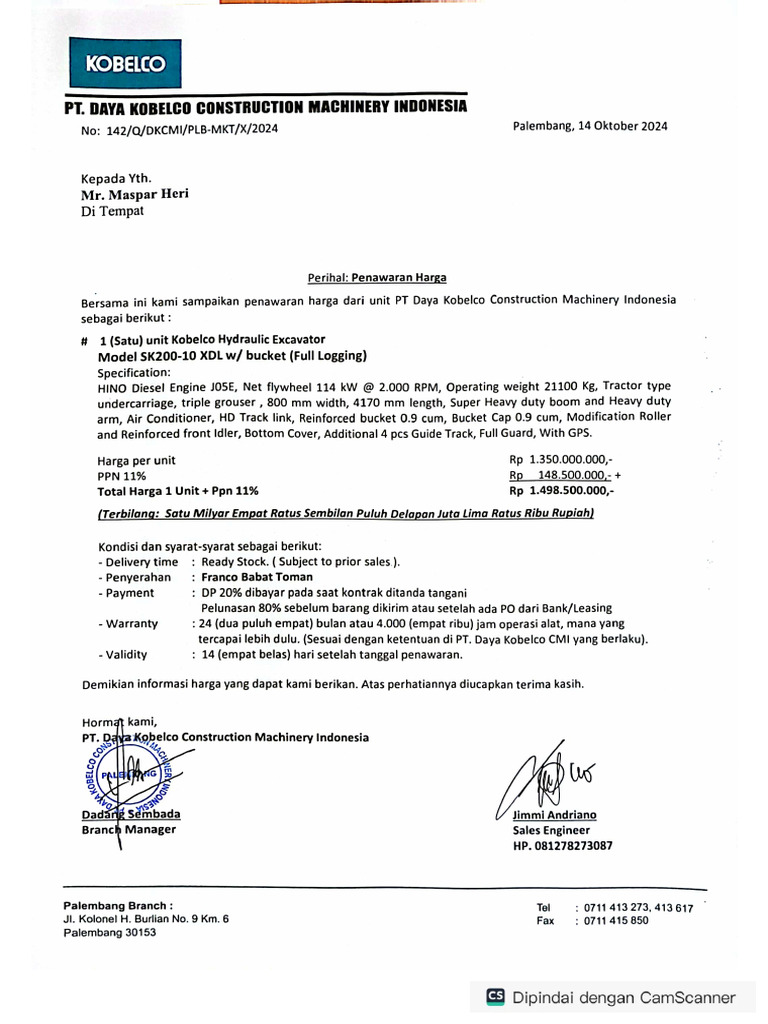 Quatation SK200 | PDF