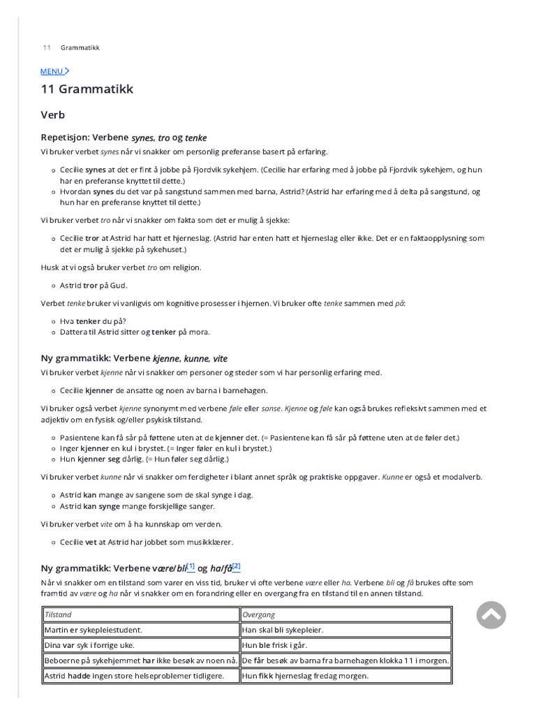 Grammatikk - NTNU | PDF
