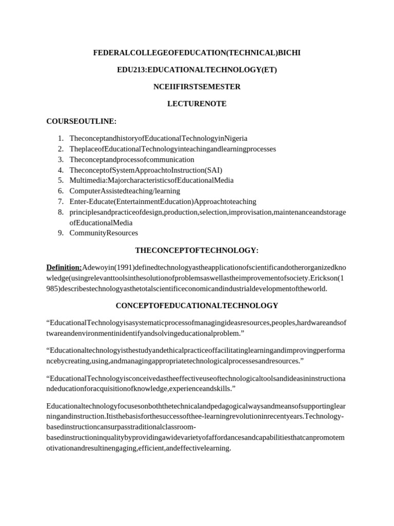 Edu 213 Educational Technology Pdf Learning Human Communication