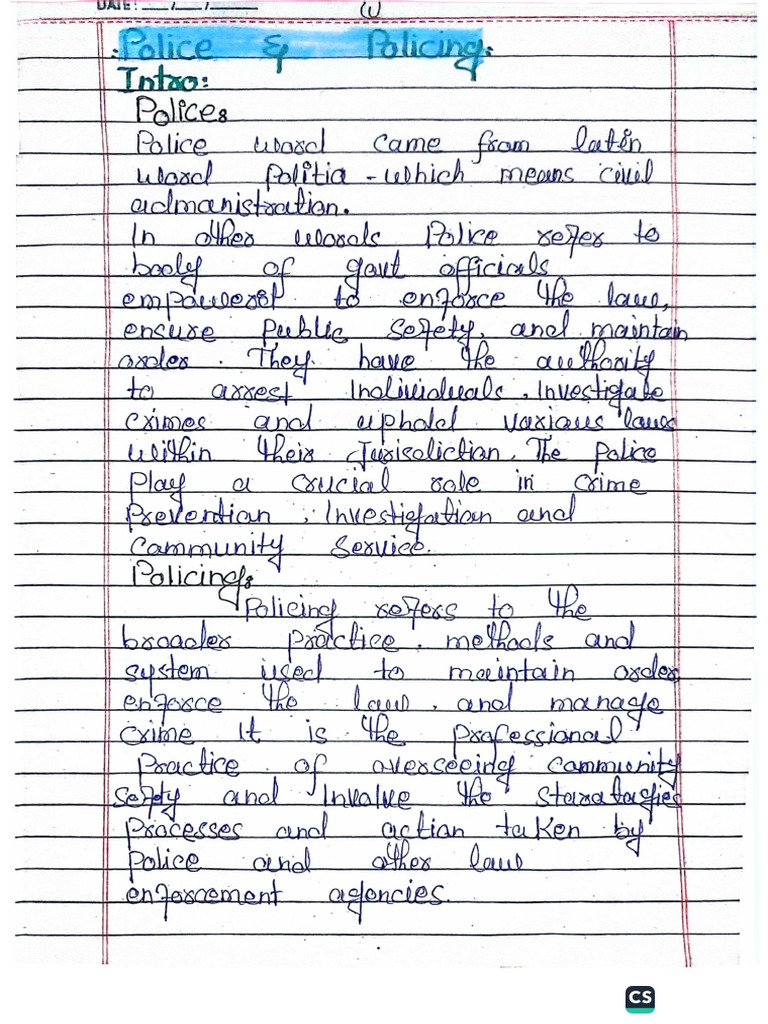 police and policing chapter 1 mid | PDF