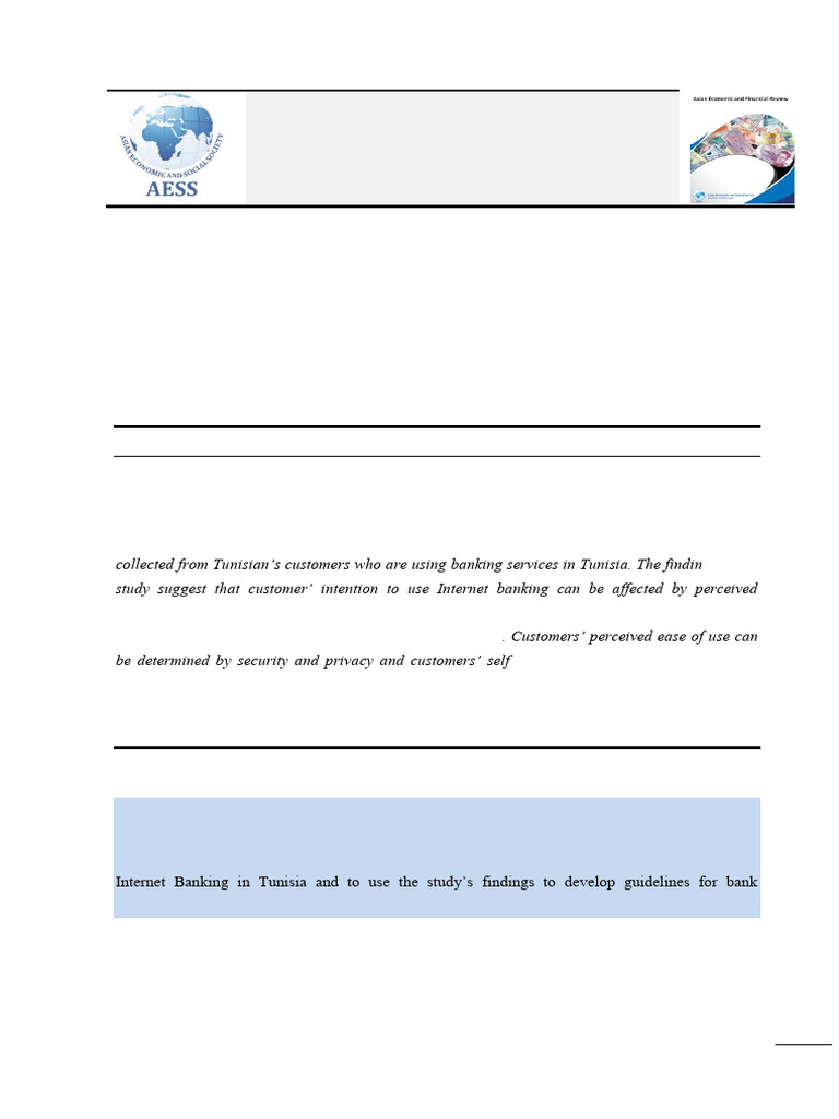 Empirical Analysis of Internet Banking Adoption in Tunisia | PDF | Business | Finance & Money ...