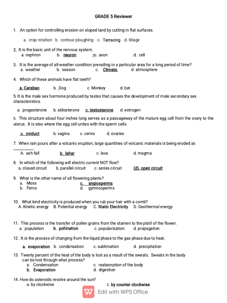 GRADE 5 Reviewer For Van2 | PDF | Reproductive System