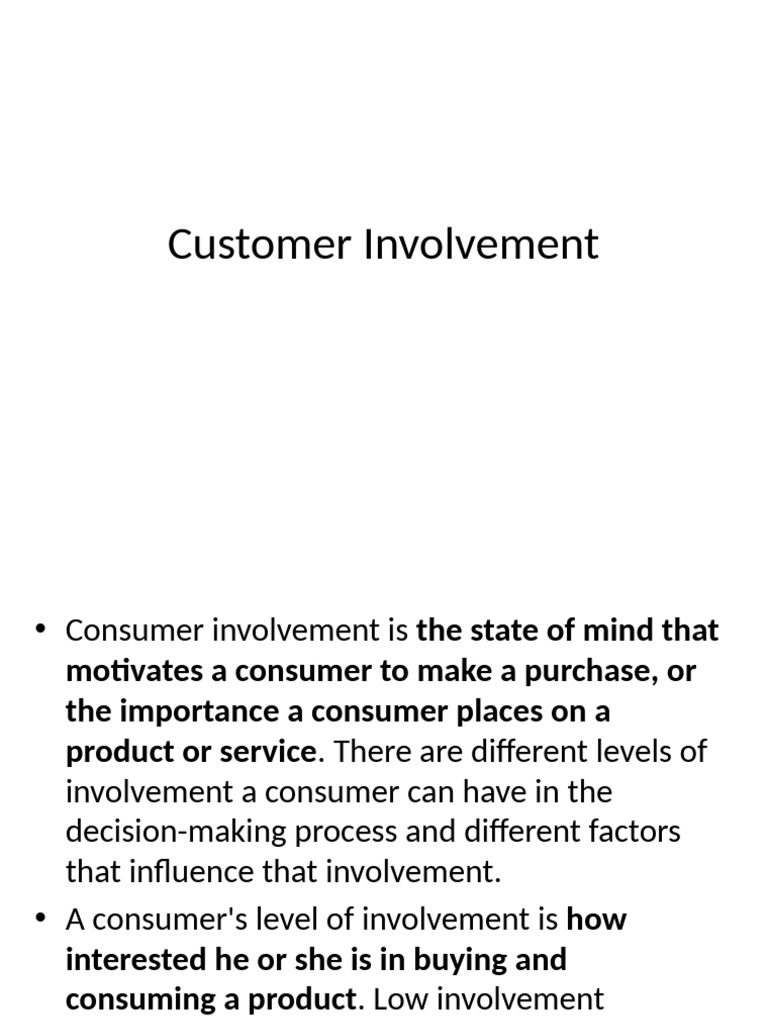 Customer Involvement | PDF | Customer Experience | Economies