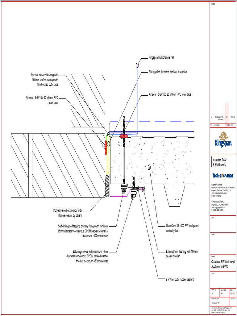 Kingspan Quadcore Ks1000rw Wall Panel Construction Detail en GB Ie ...