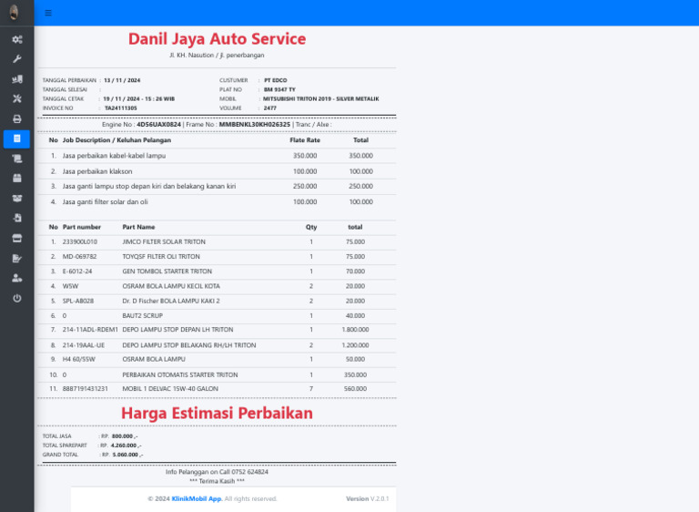 Penawaran BM 9347 TY | PDF