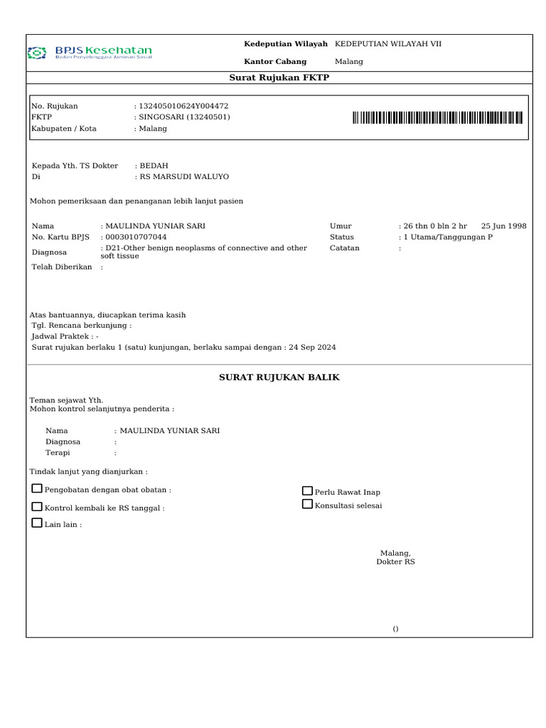 Surat Rujuk Balik | PDF