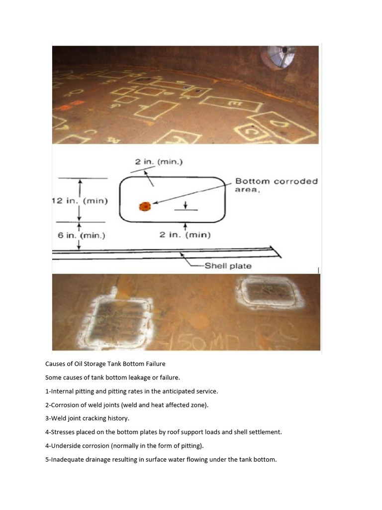 Causes of Oil Storage Tank Bottom Failure | PDF