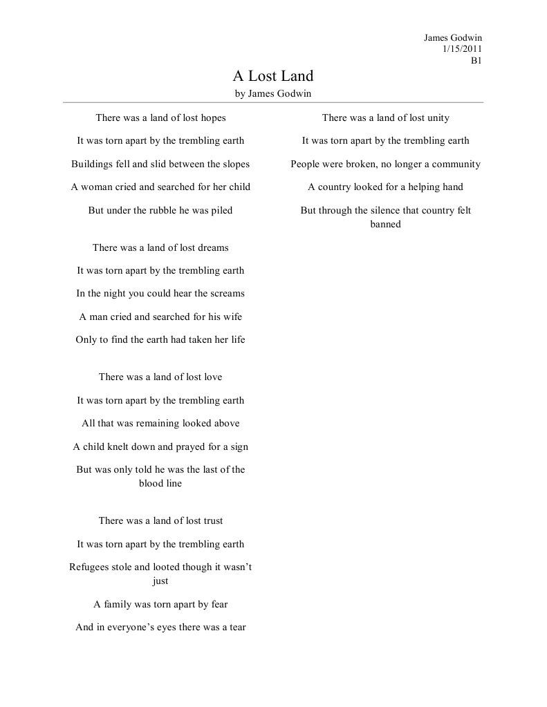 A Lost Land Ballad | PDF