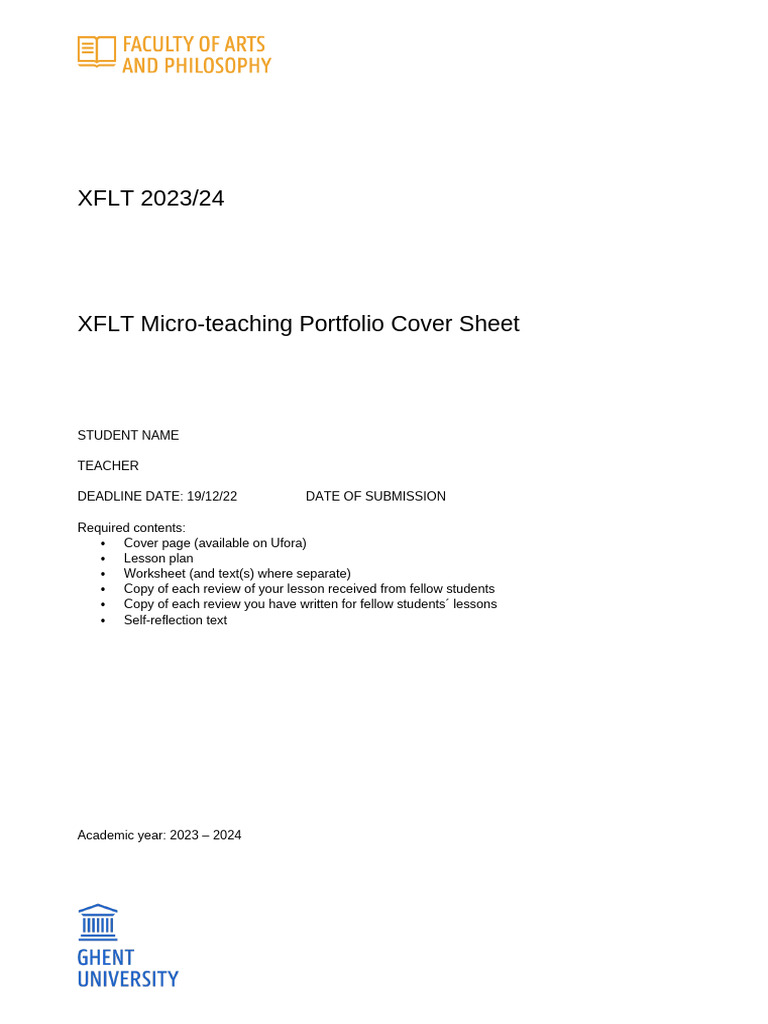 XFLT - Portfolio Cover Sheet1 | PDF | Art