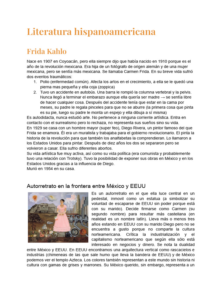 Frida Kahlo y el realismo mágico en arte | PDF