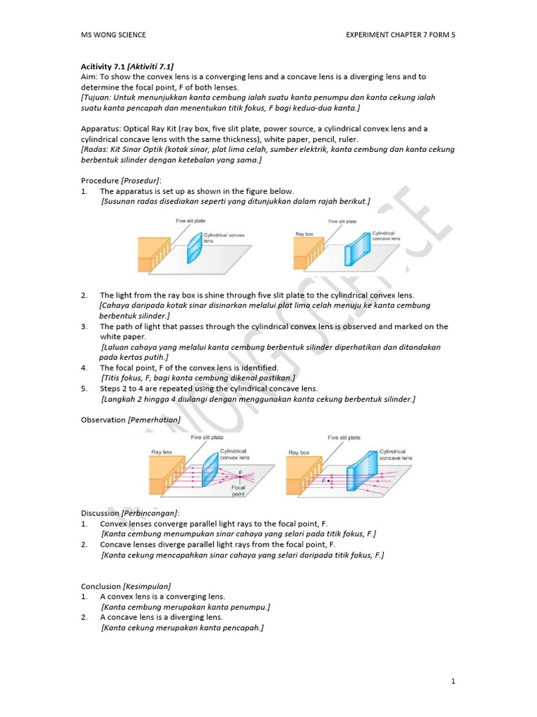 F5 SC Nota Experiment Chapter 7 | PDF