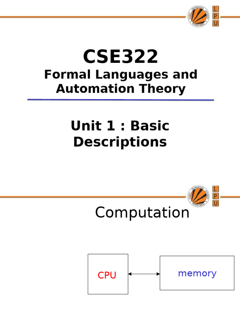 Lecture 1 | PDF | Automata Theory | String (Computer Science)