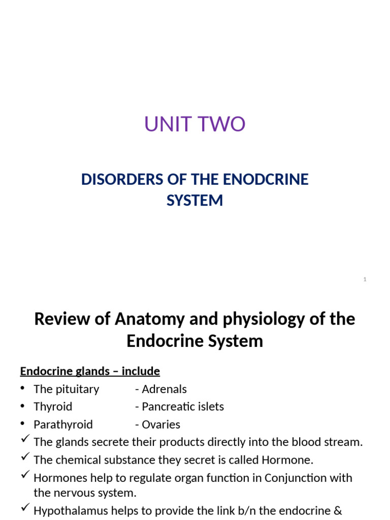 Endocrine System Disorders Overview | PDF | Endocrine System | Diabetes