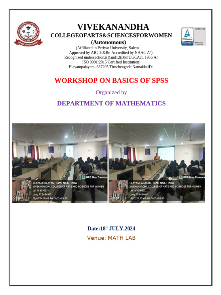 Workshop On Basics of Spss | PDF | Data Analysis | Data