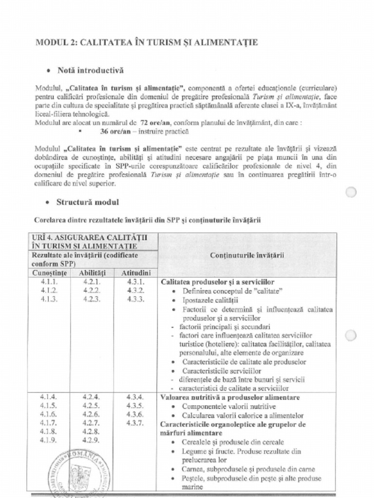 Calitate in Turism Si Alimentatie Compressed | PDF