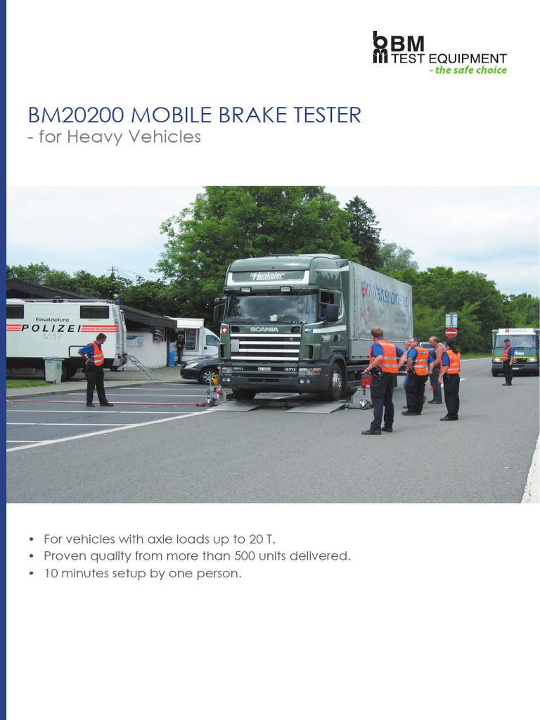BM Brake Tester | PDF | Trailer (Vehicle) | Personal Computers