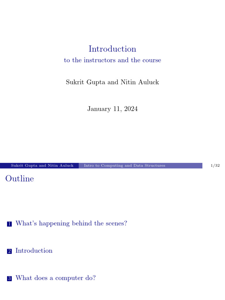 Lecture 1 1 Course Intro Handout Pdf Computer Programming Programming Language 3814